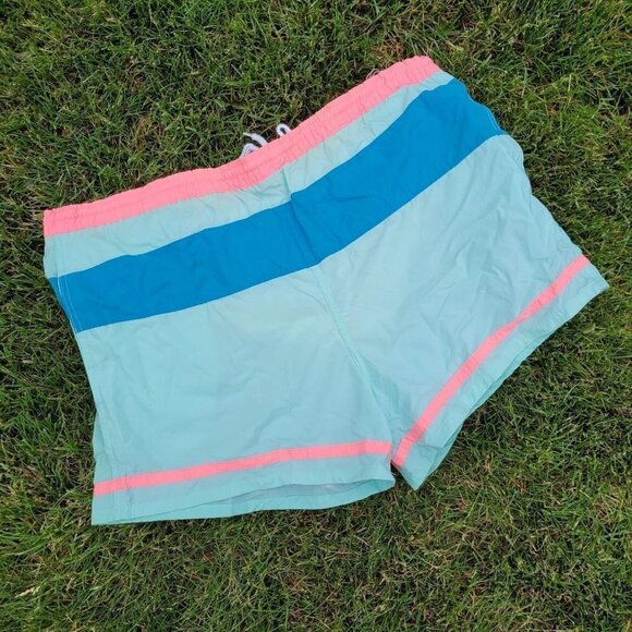 Vintage | Shorts | Vintage 8s Colorblock Swim Trunks | Poshmark